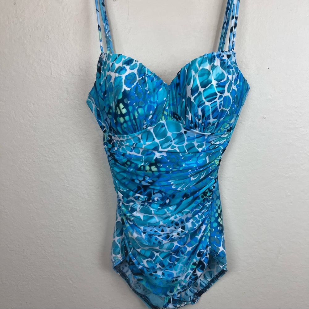 Magicsuit Woman’s One Piece Swimsuit-Blue Shades Patt… - Gem